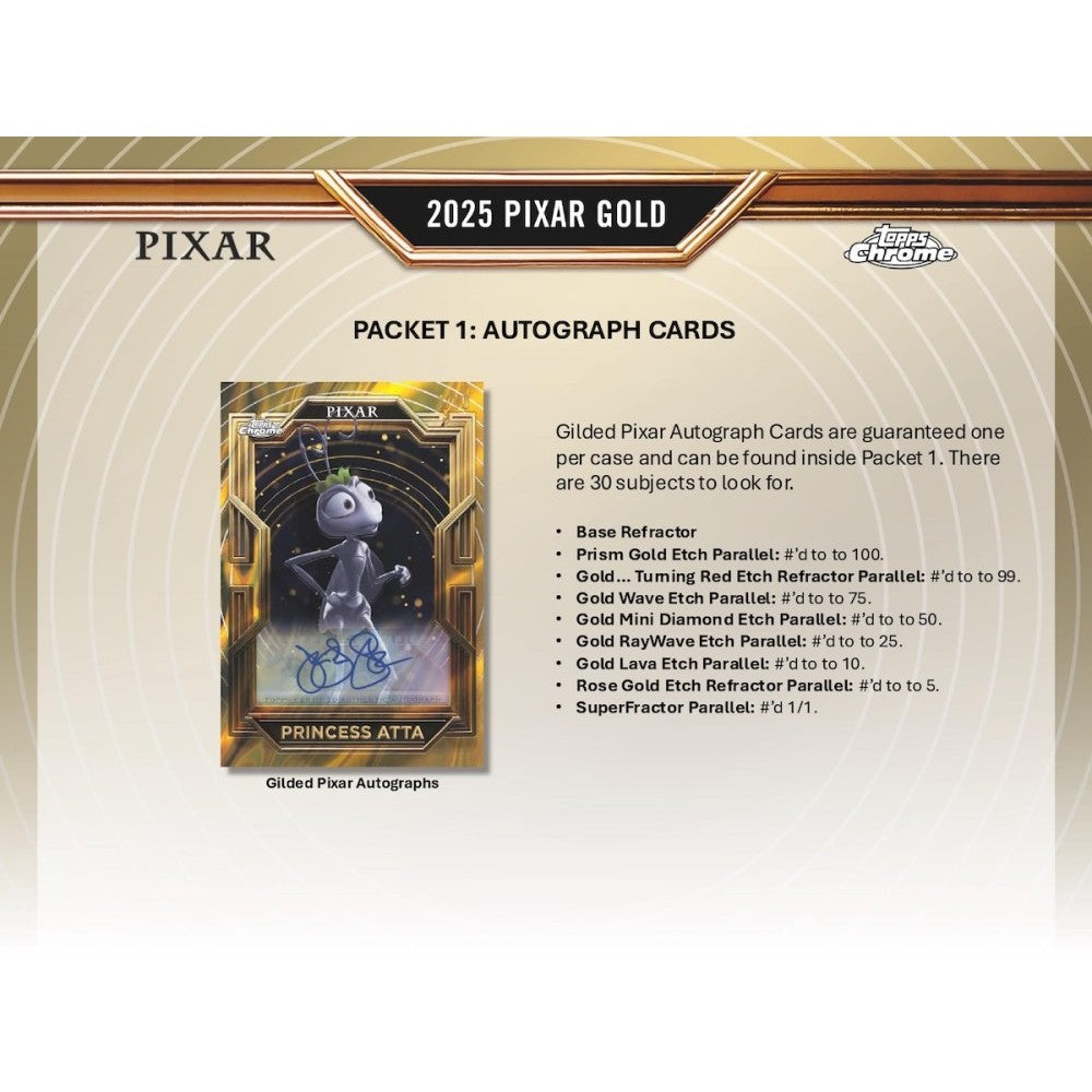 2025 Topps Pixar Gold (6) Box Case Break - Pick Your Movie – Mikey B Cards
