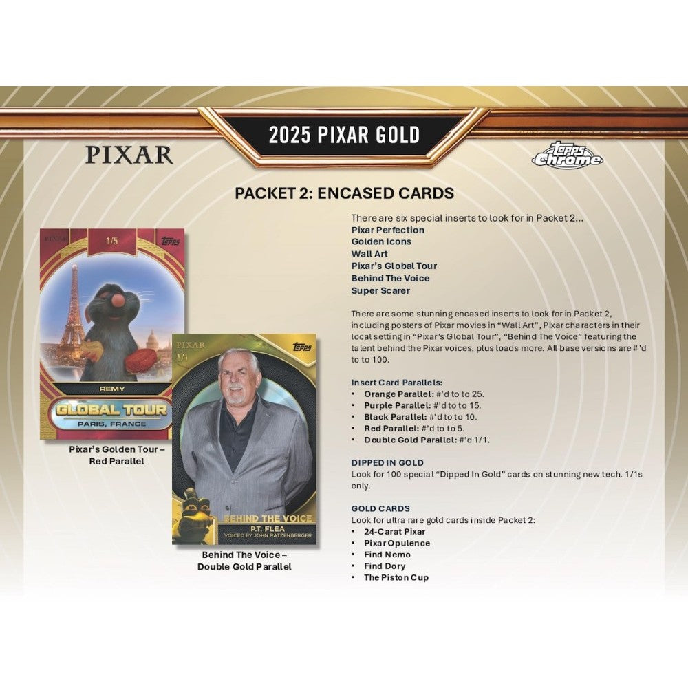 2025 Topps Pixar Gold (6) Box Case Break - Pick Your Movie – Mikey B Cards